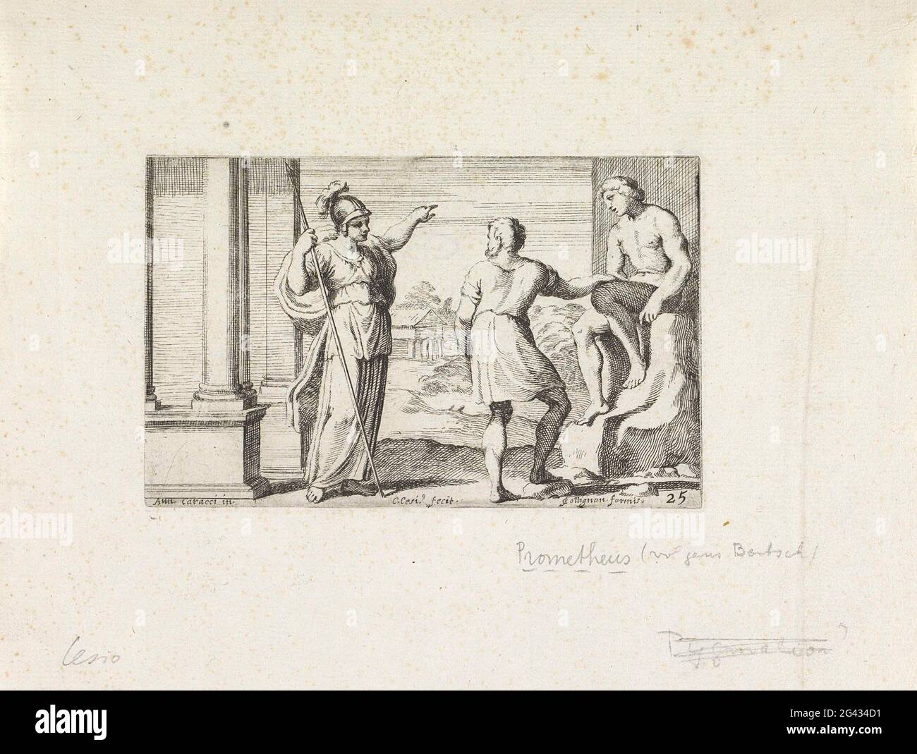 Minerva teaches Prometheus the statue he made to blow into life ...