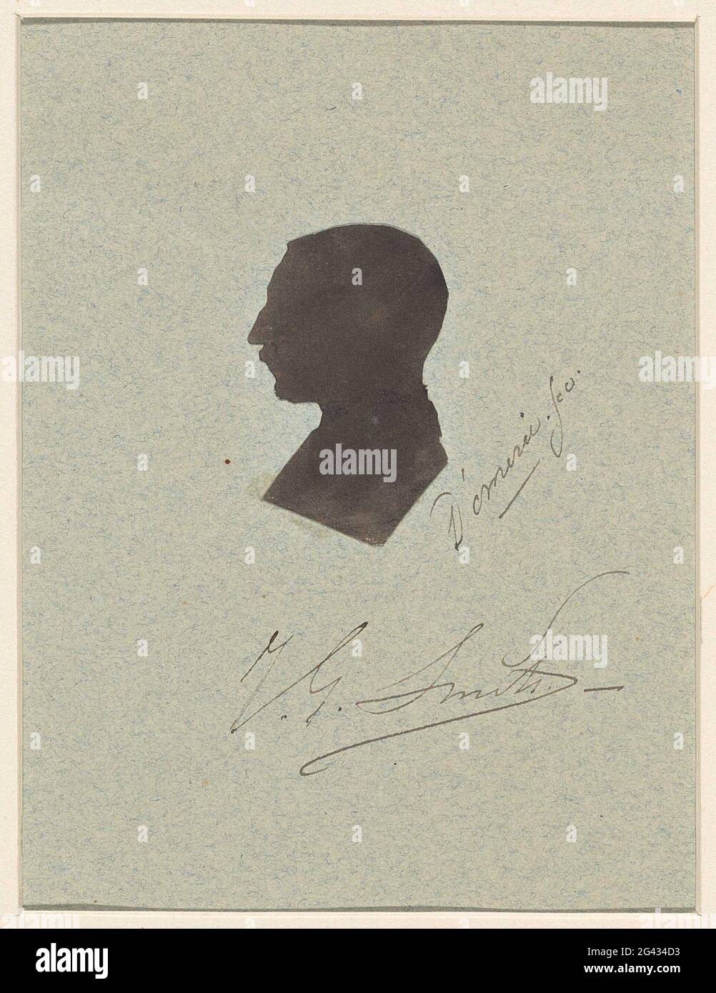 Portrait of Jan Gerard Smits, silhouette Stock Photo - Alamy