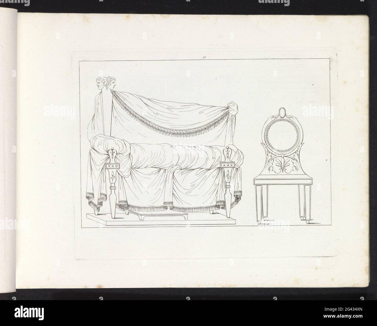 Bed and dressing table; Designs for religious and profane objects ...