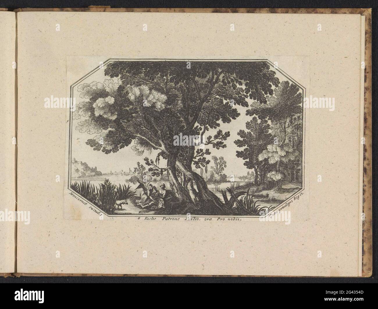 Landscape with S. Rochus; S Roche Patrone Pestis, Ora Pro Nobis ...