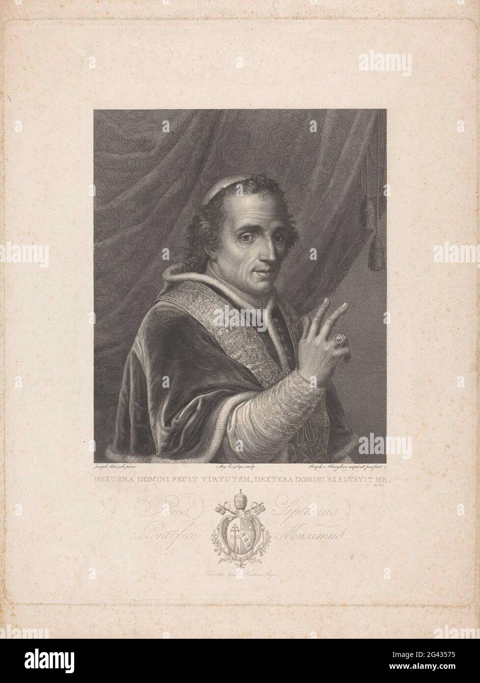 Portrait of Pope Pius VII Stock Photo - Alamy