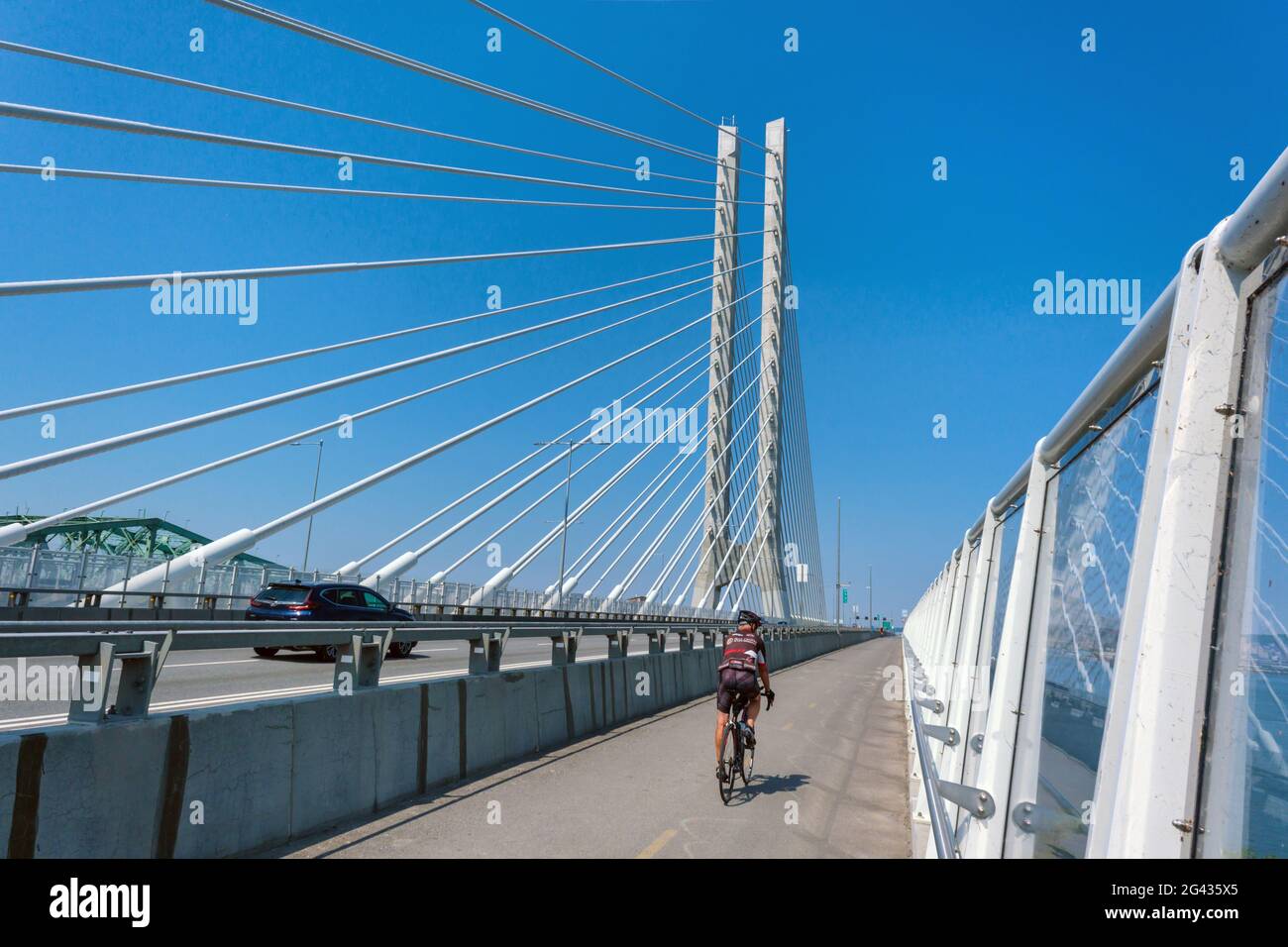 Montreal, CA - 7 June 2021: Multi-use pathway on new Samuel de ...