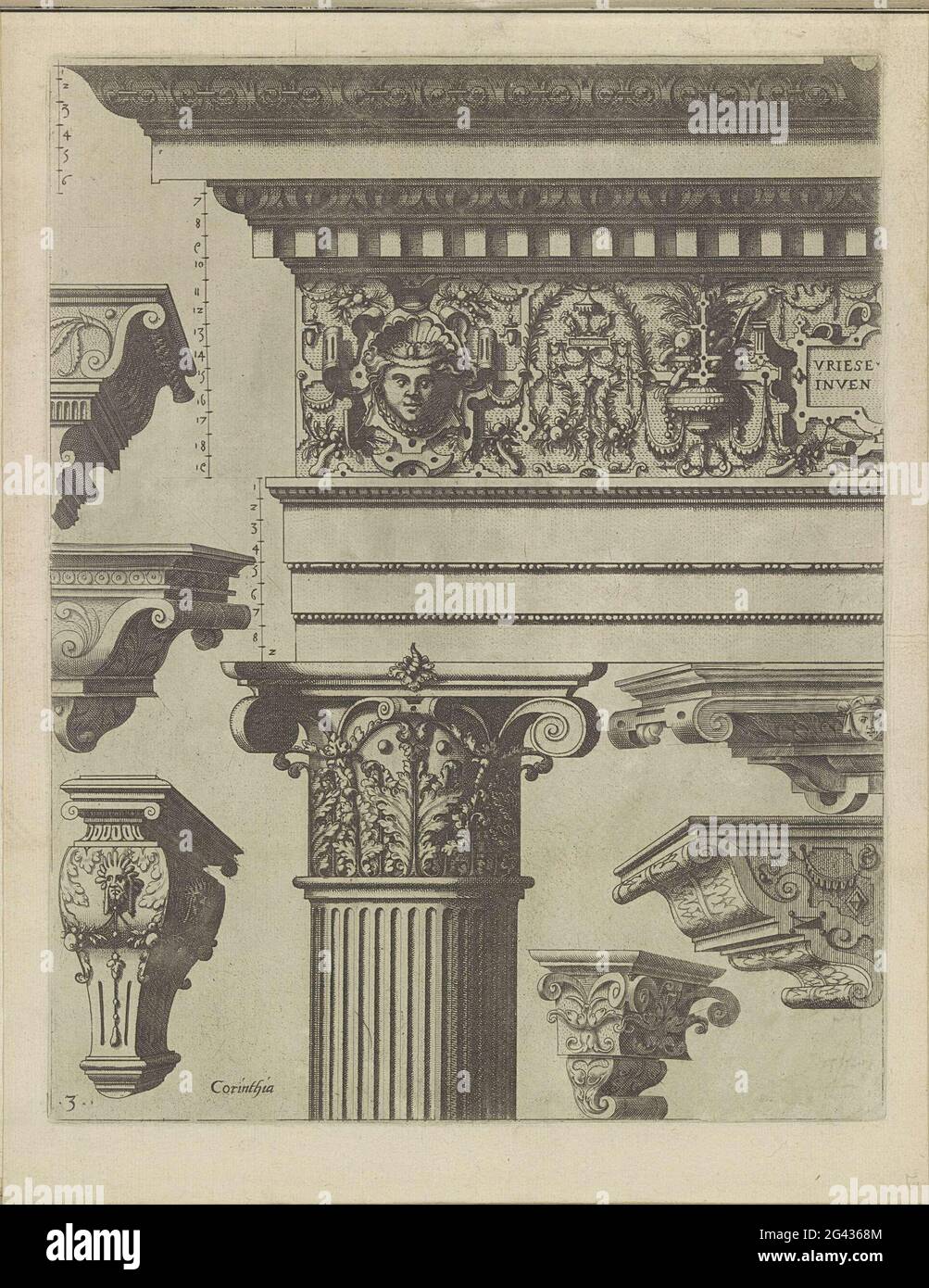 Corinthian head frame and six consoles; Das other Buech Germacht Auff ...