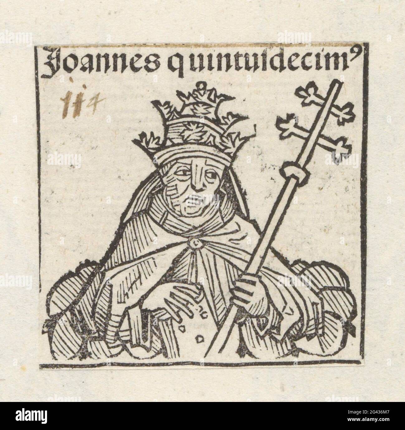 Pope John XV; Joannes QuintusDecim [US]; Liber chronicarum. A flower ...