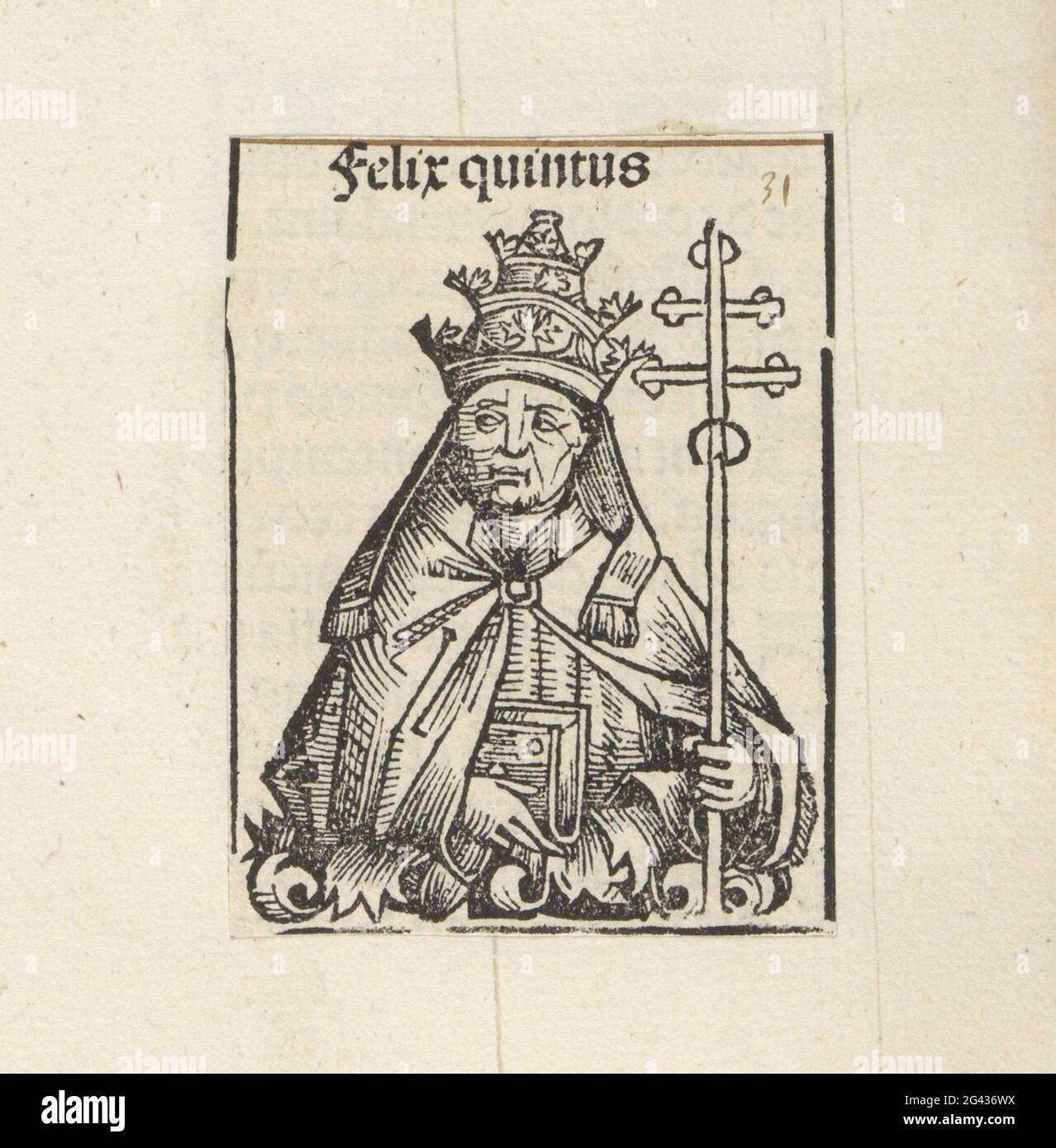 Counterpart felix v; Eugenius Quartus; Liber chronicarum. A flower celk ...