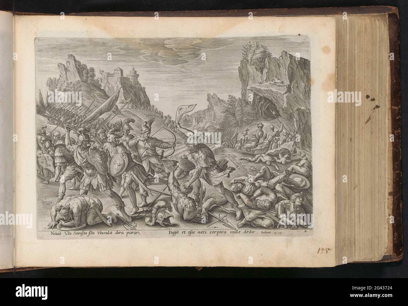 Simson beats the Philistines with a donkey jaw; The history of Samson ...