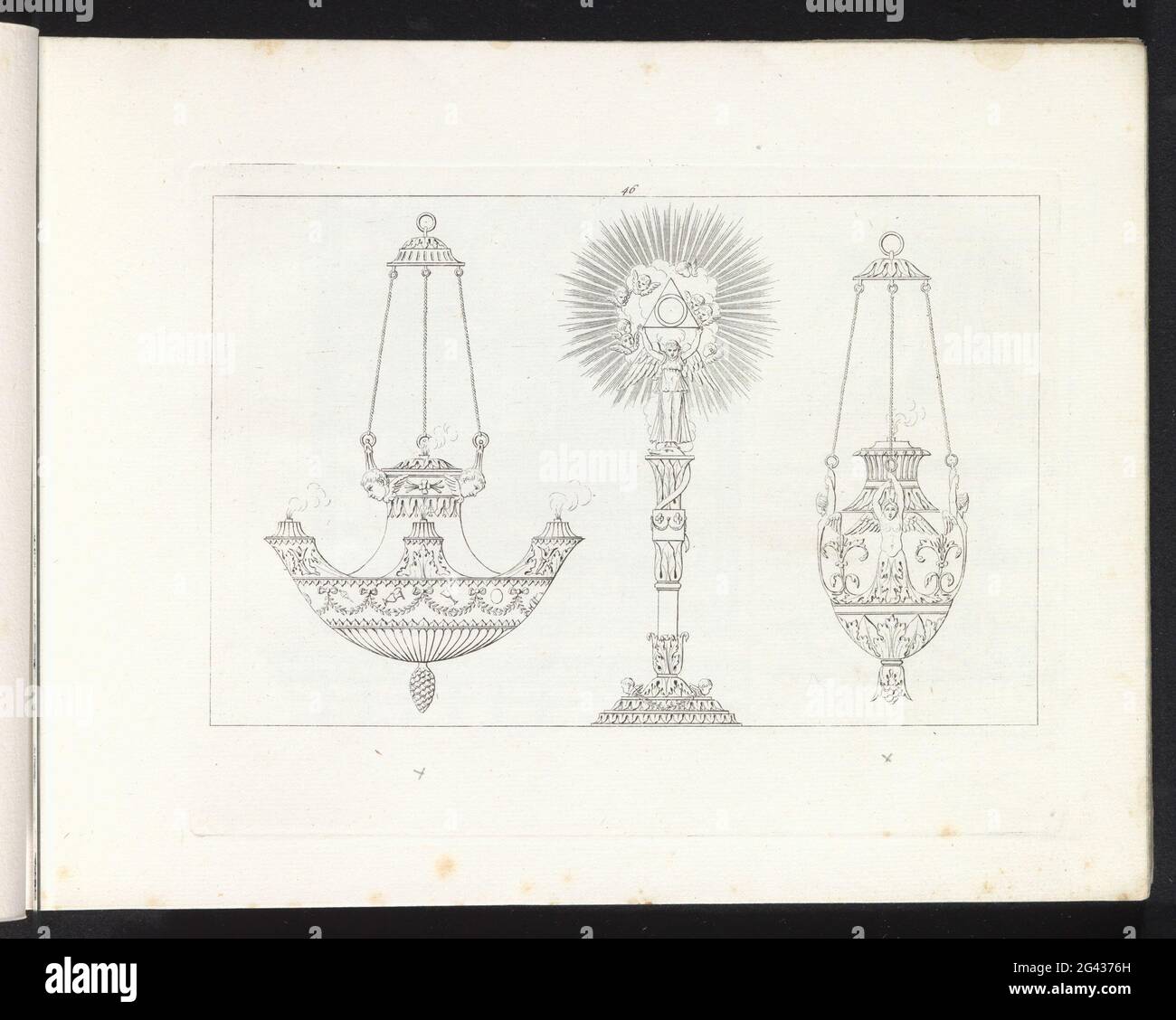 Two incense vessels and a monstrans; Designs for religious and profane ...