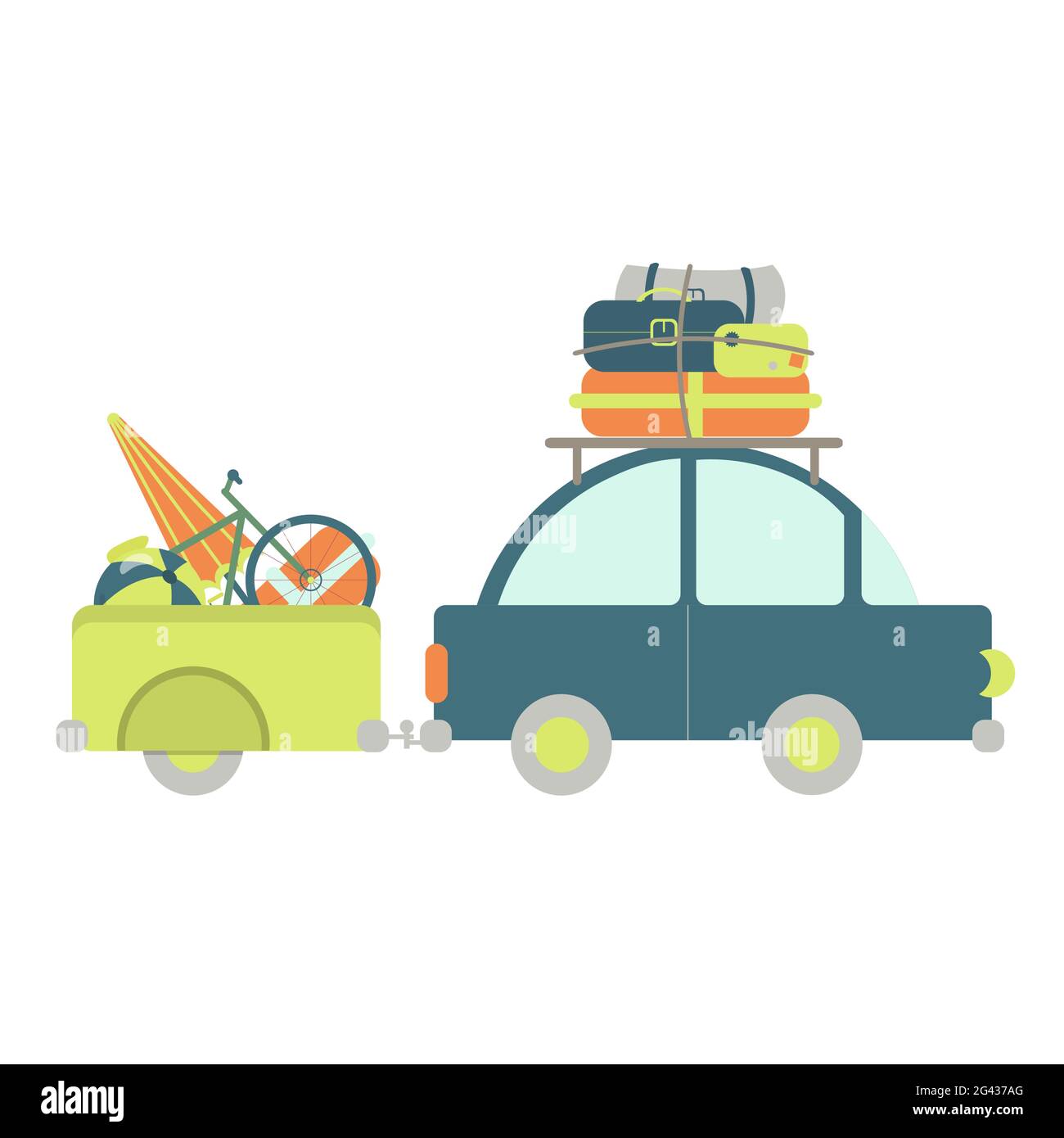 Suitcase trailer Stock Vector Images - Alamy
