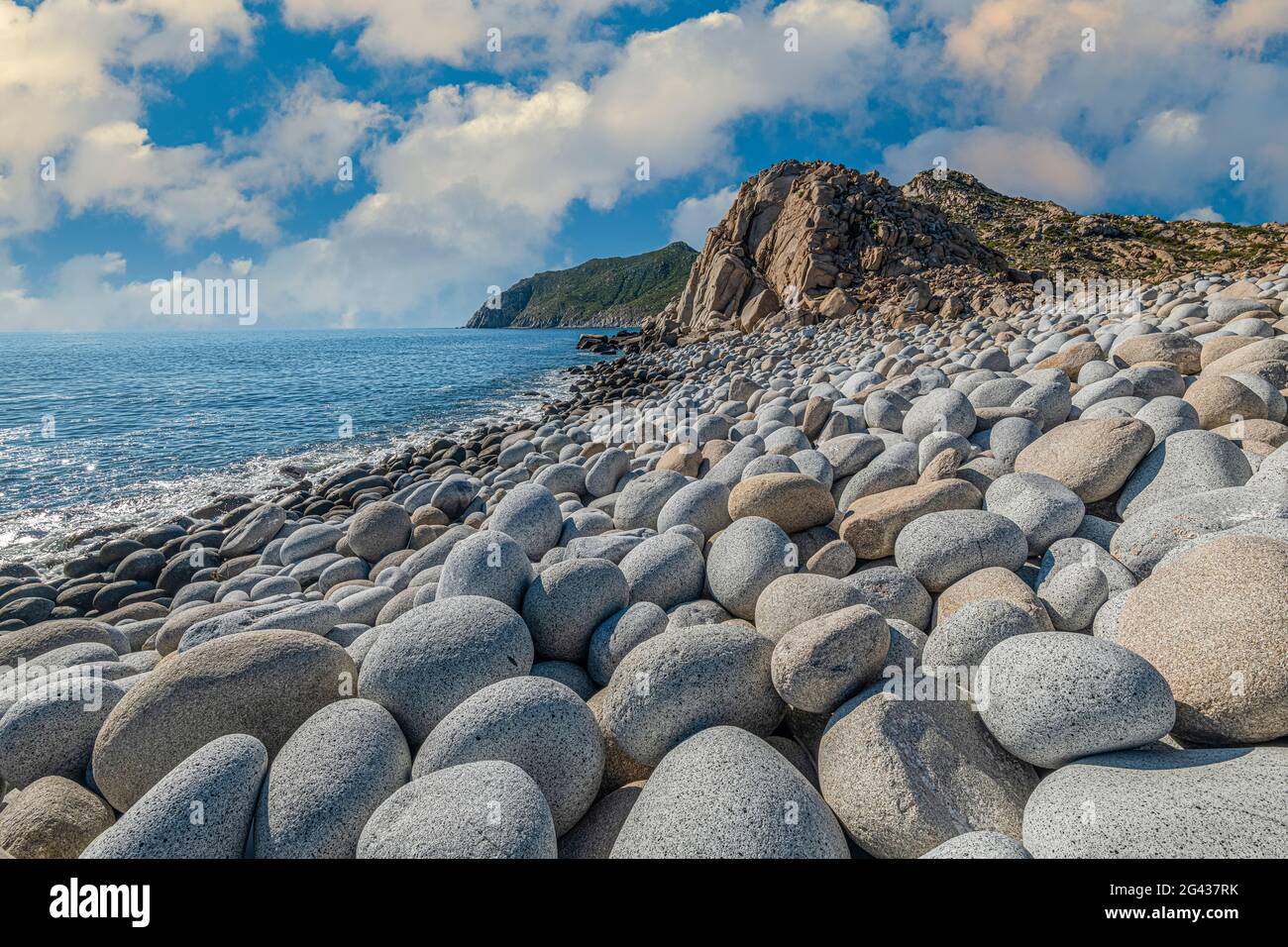 Landscape with pebbles on beach, Cabo San Lucas, Baja California Sur ...