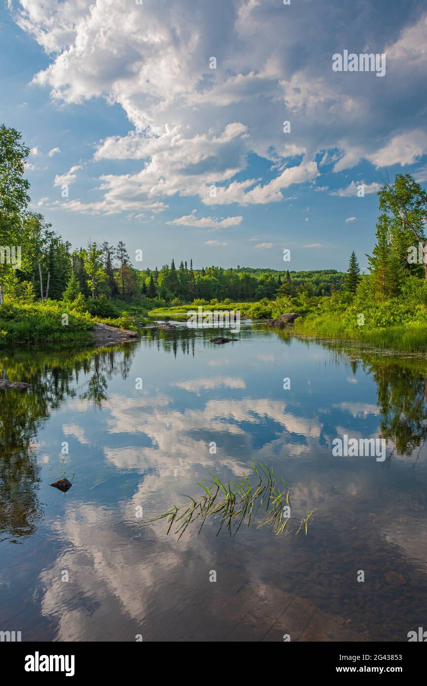 Canadian Cottage Lake scene Stock Photo - Alamy