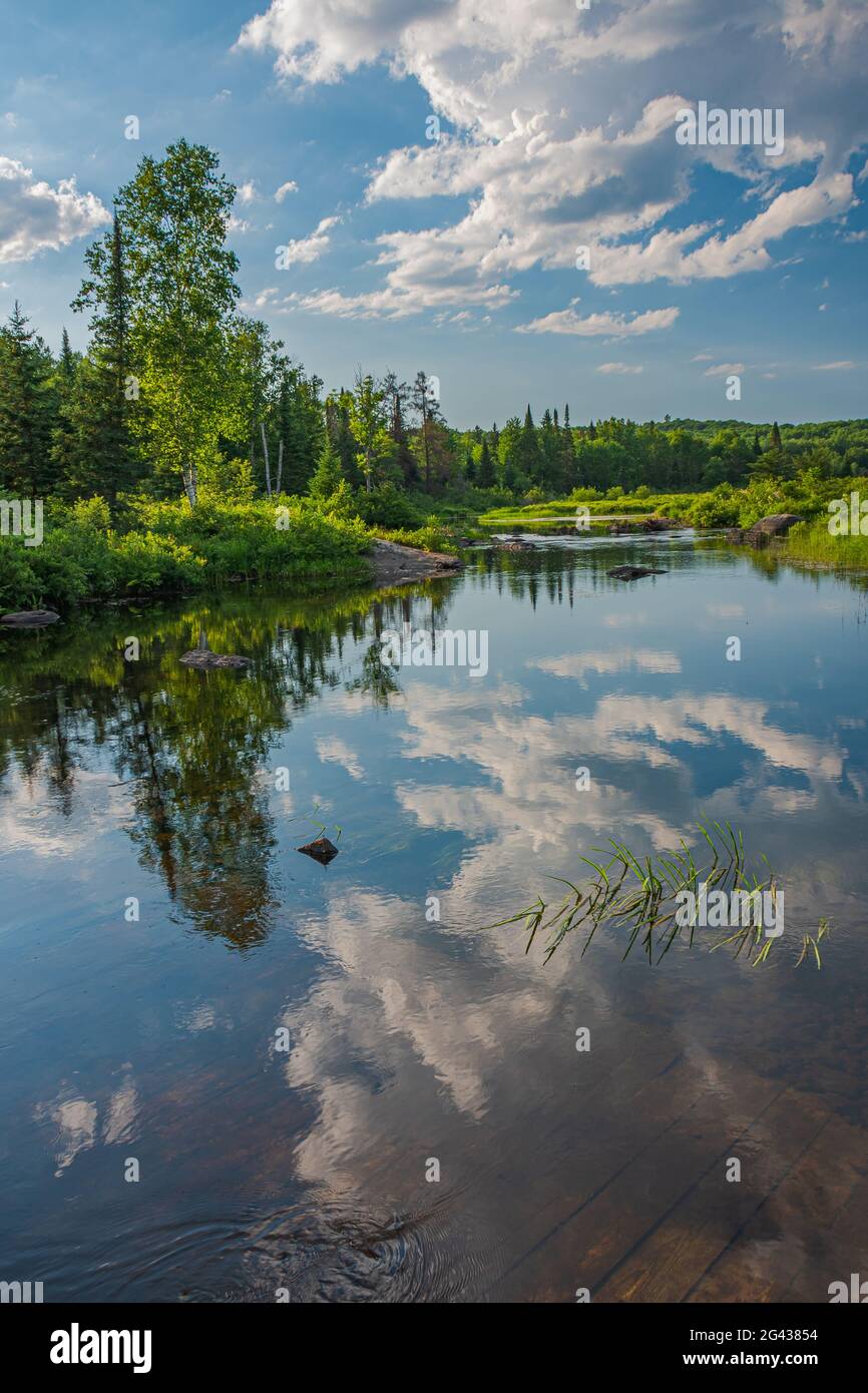 Canadian Cottage Lake scene Stock Photo - Alamy