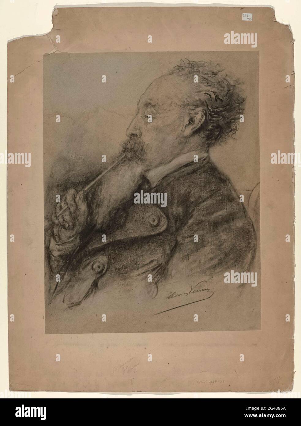 Portrait of the painter and photographer Maurits Verveer. Portrait of ...