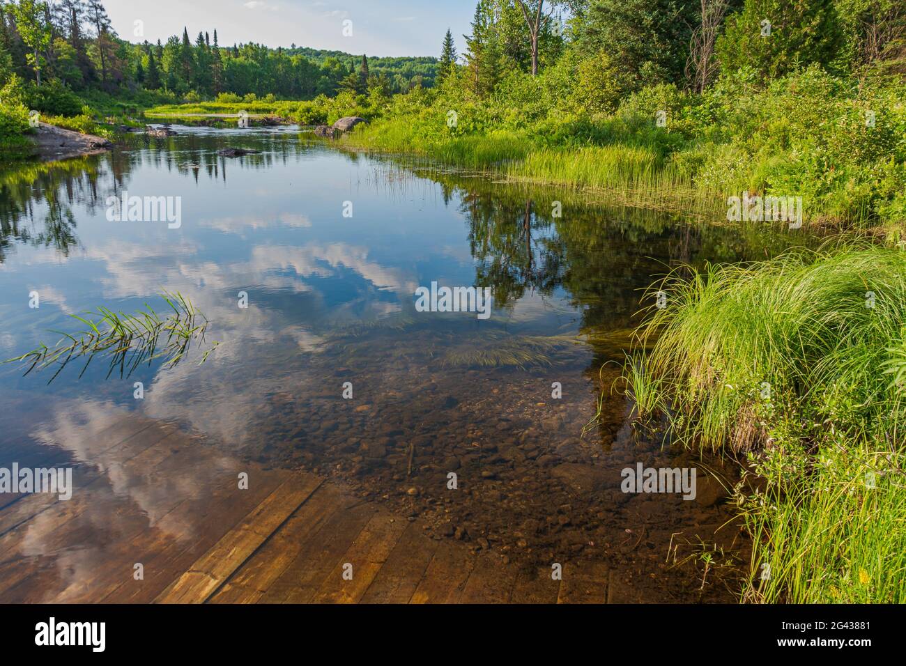 Canadian Cottage Lake scene Stock Photo - Alamy