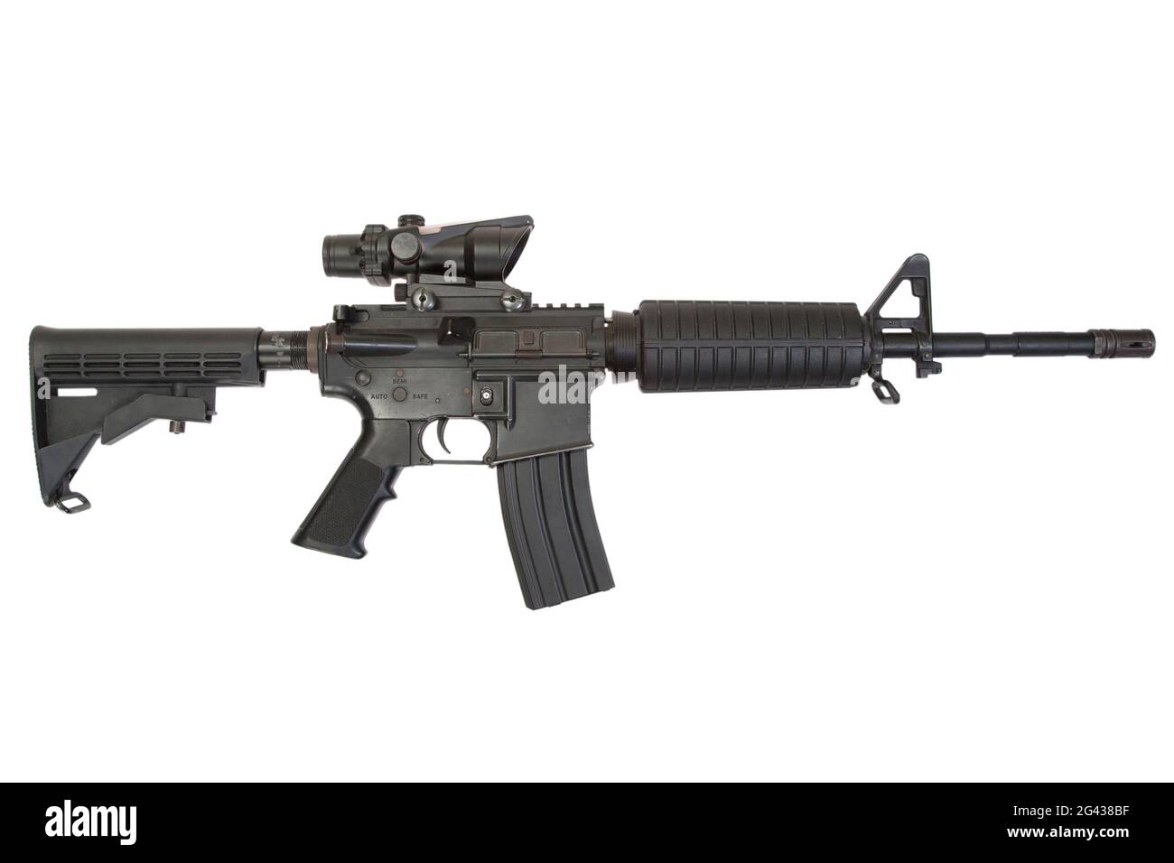 US ARMY service rifle M4 isolated on a white background Stock Photo - Alamy