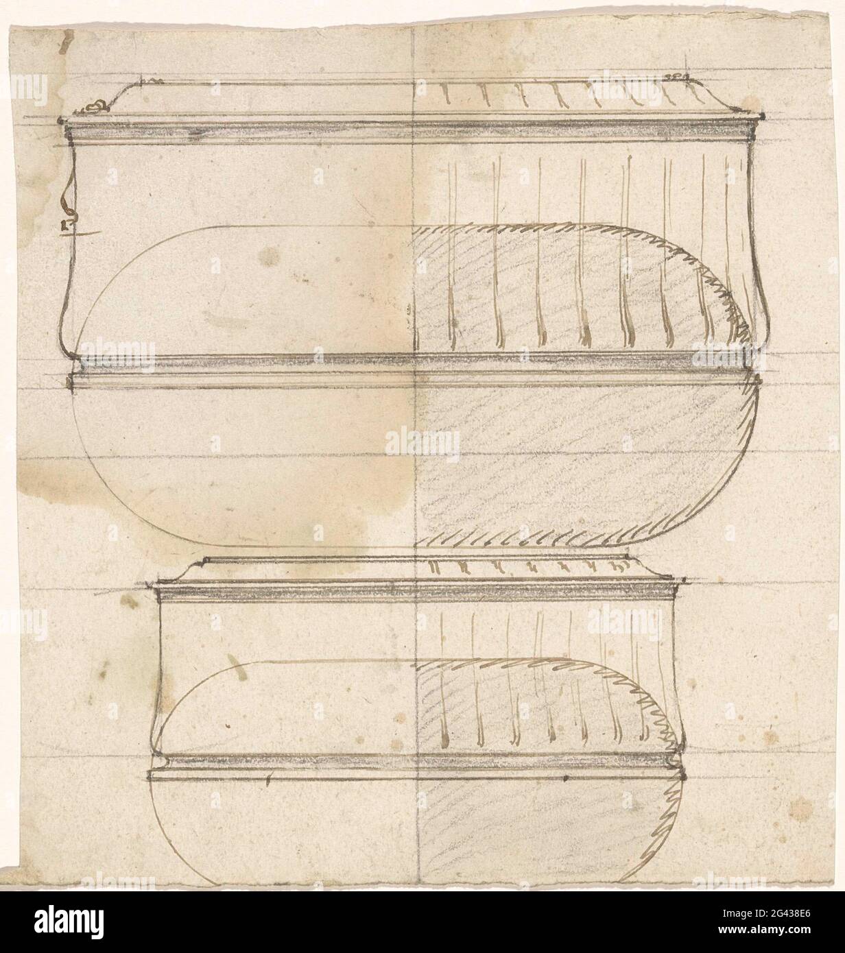 Design for two oval deck boxes. Design for two oval cover boxes with ...