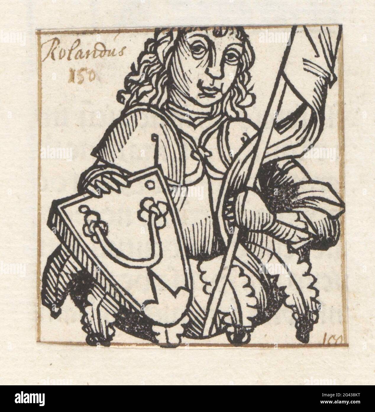 Knight Roeland; (Rolandus); Liber chronicarum. A flower celk with a ...