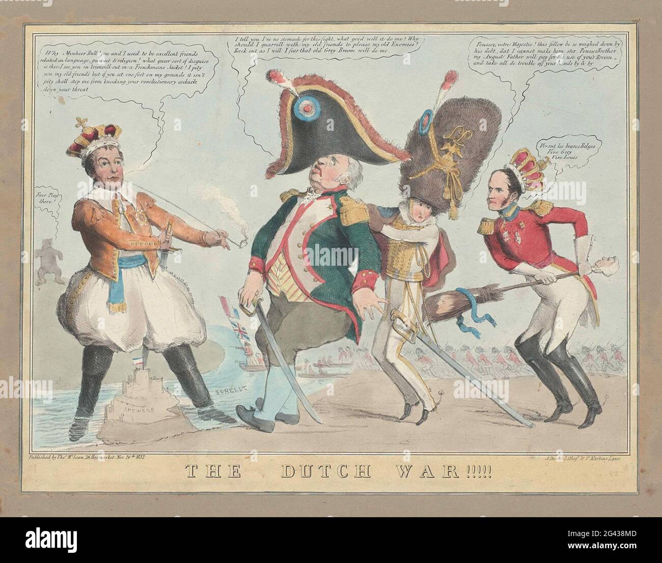 Cartoon at the unwilling role of John Bull in the Belgian revolution ...