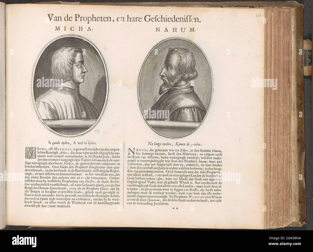 Portraits of the prophets micha and nahum; Of the prophets, and her ...