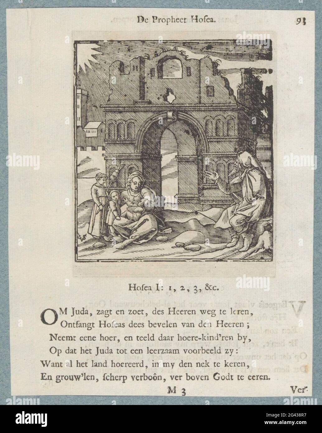 Hosea with his wife and three children; The Hosea prophet. Hosea with ...