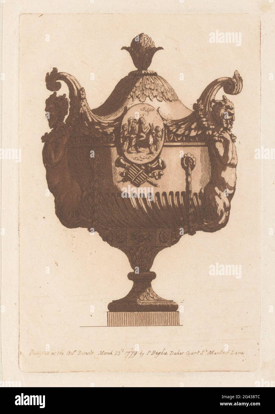 Antique vase with bacchants; Vases after the manner of the antique ...