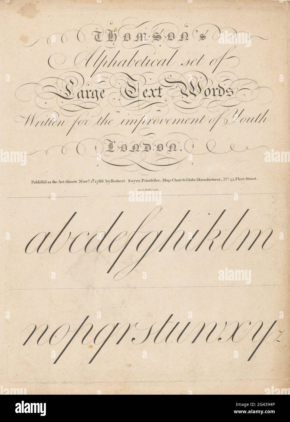 Lettervoorbeelden; Thomson's Alphabetical set of Large Text Words ...