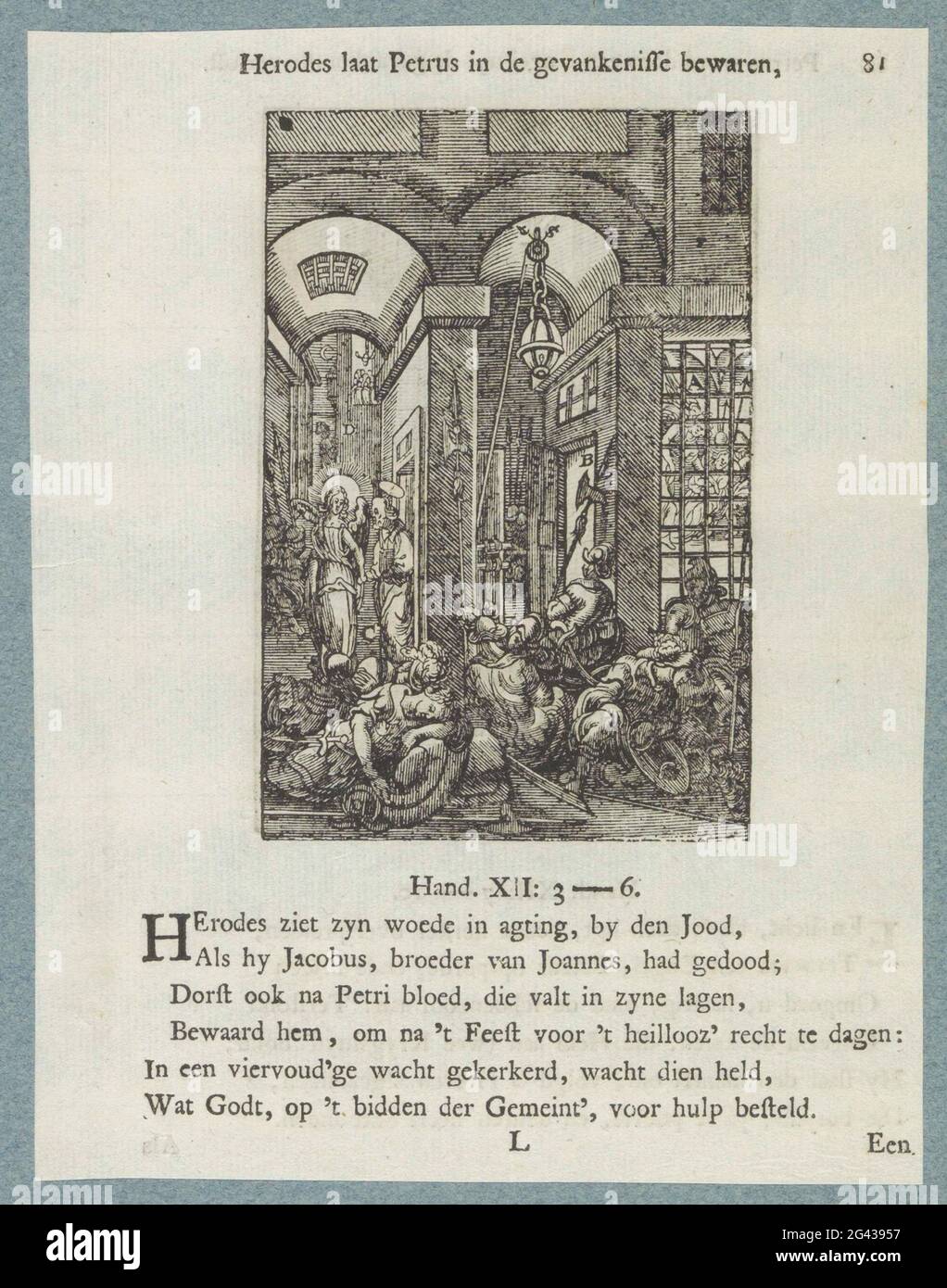 Peter is released from prison by the angel; Herod shows Peter in the ...