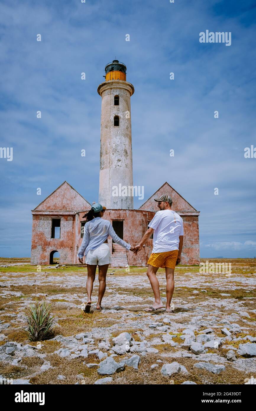 Island of Klein Curacao in the Caribbean near the Island Curacao with ...