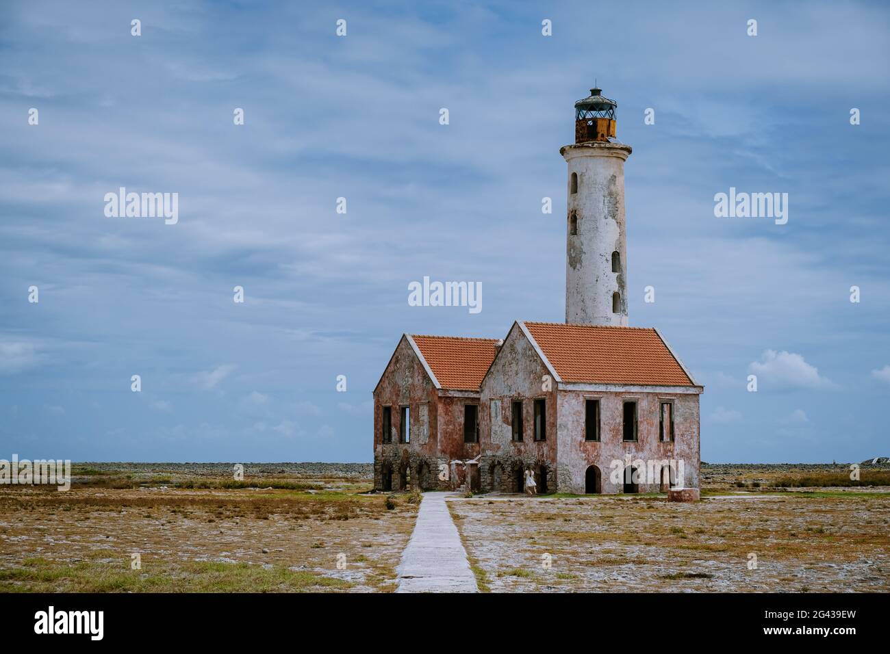 Island of Klein Curacao in the Caribbean near the Island Curacao with ...