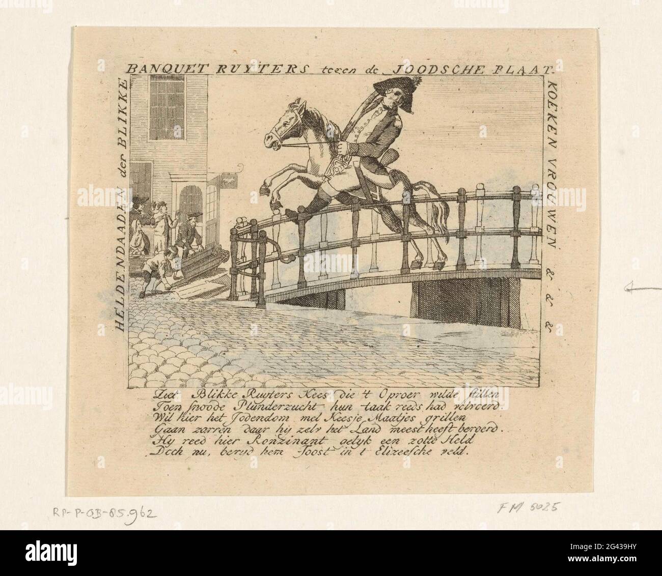 Cartoon on the patriotic rider and the pancake agent, 1787; Hero's ...