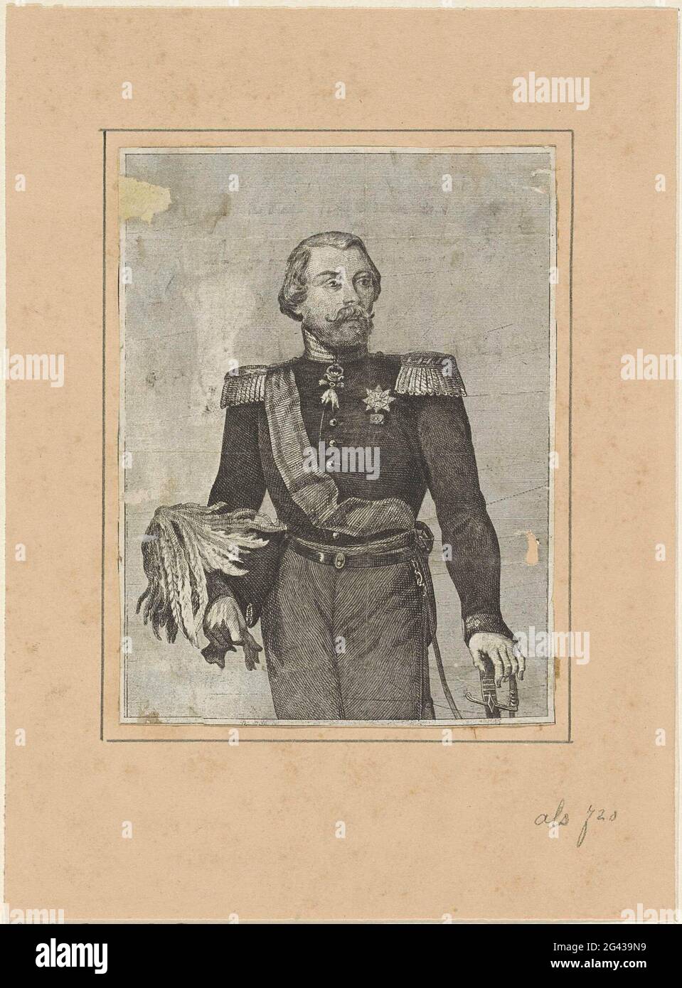 Portrait of Willem III, King of the Netherlands. Portrait of Willem III ...