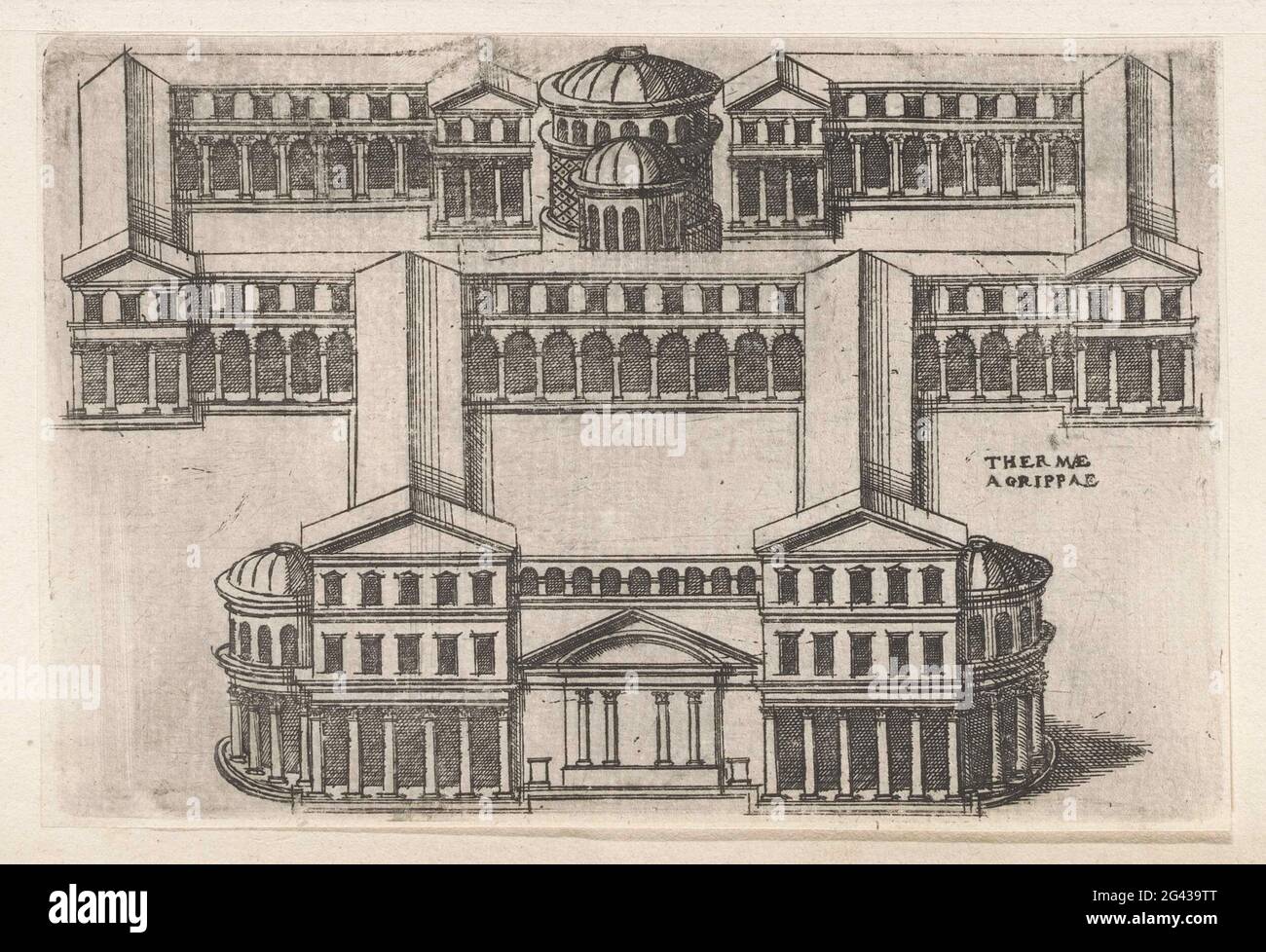 Thermes of Agrippa; Thermae Agrippae; Livre des Edifes Antiques Romains ...