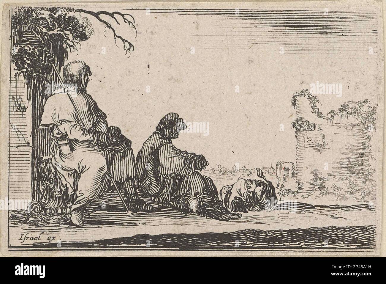 Two sitting pilgrims and a horizontal man; Various performances ...