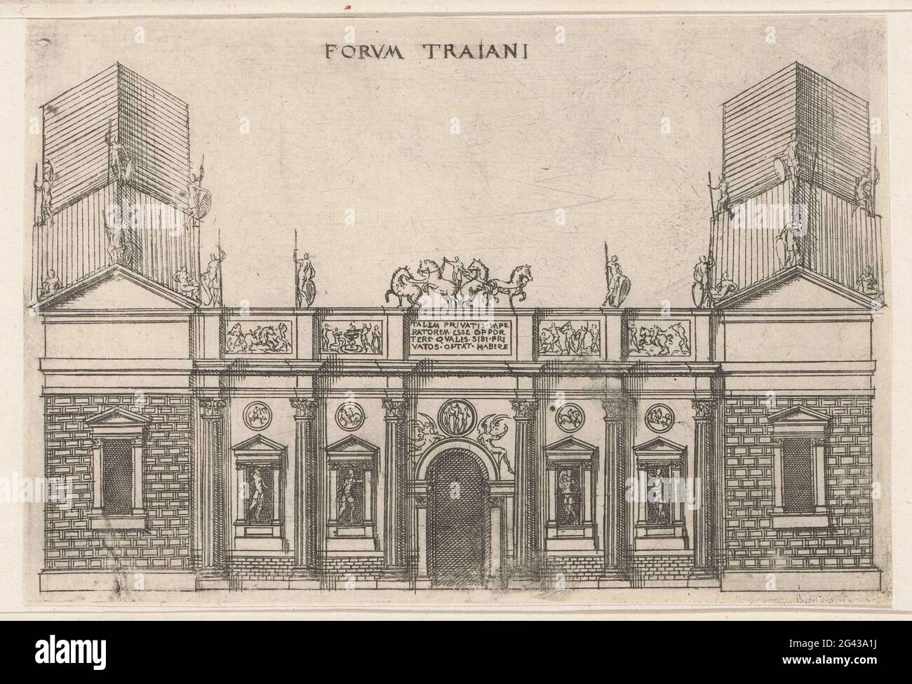 Forum of Trajanus in Rome; Forum Traiani; Livre des Edifes Antiques ...