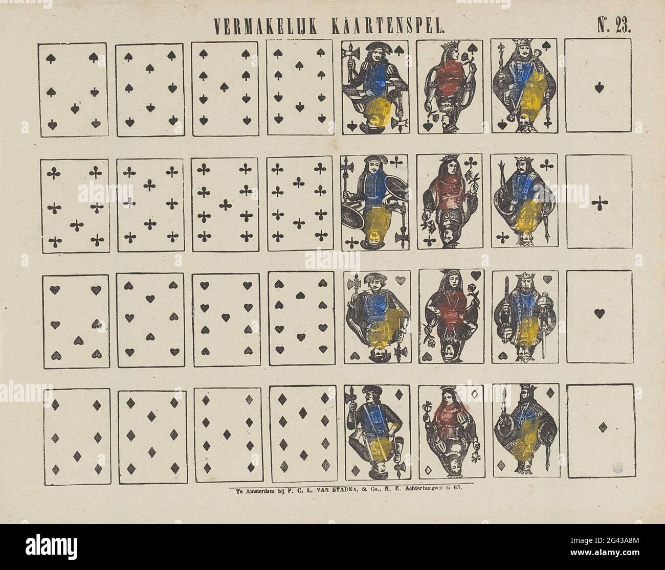 Entertaining card game. Sheet with 32 playing cards to cut out. At the ...