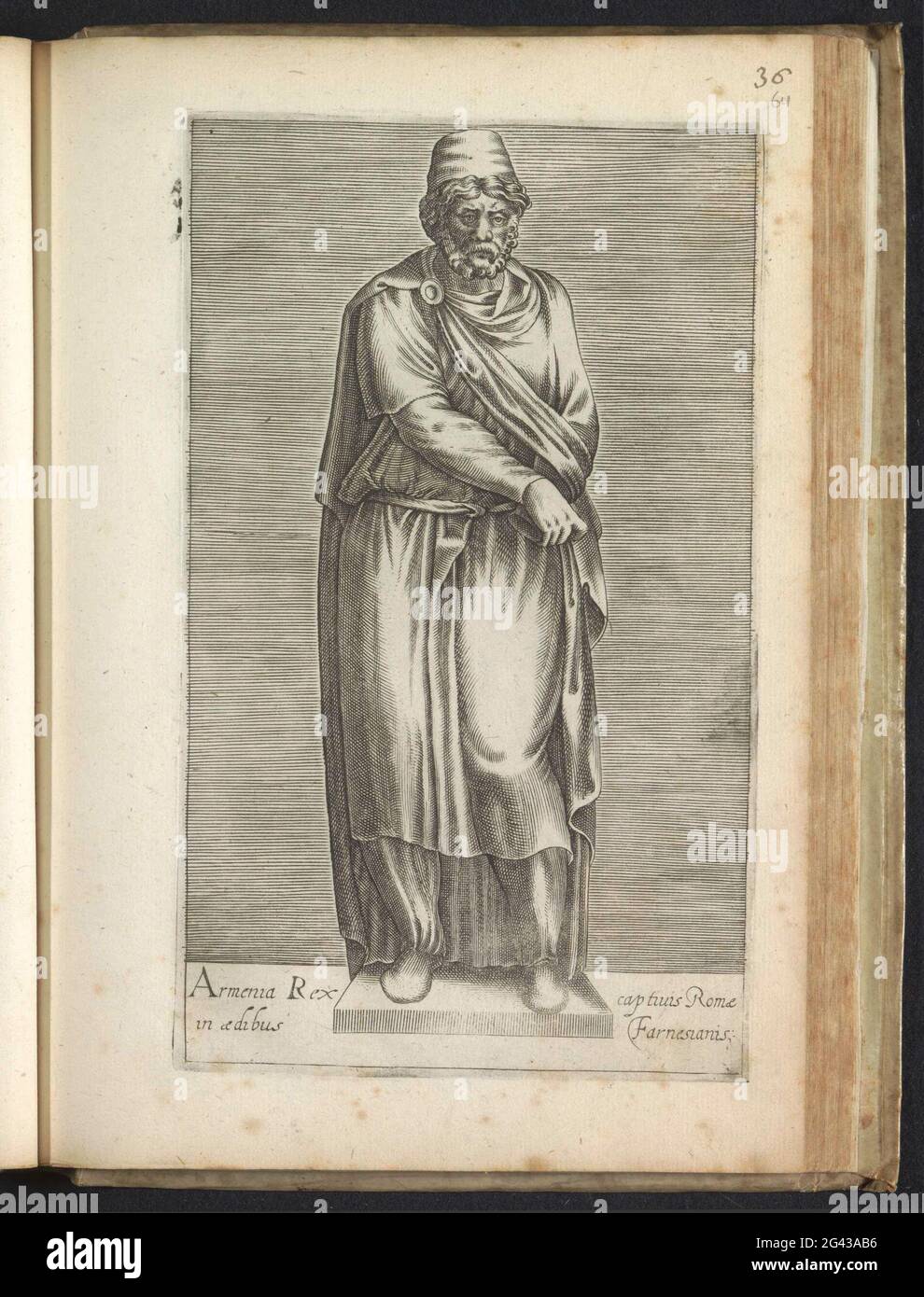 Sculpture of a barbaric prisoner; Armenia Rex Captivis Romae in Aedibus ...