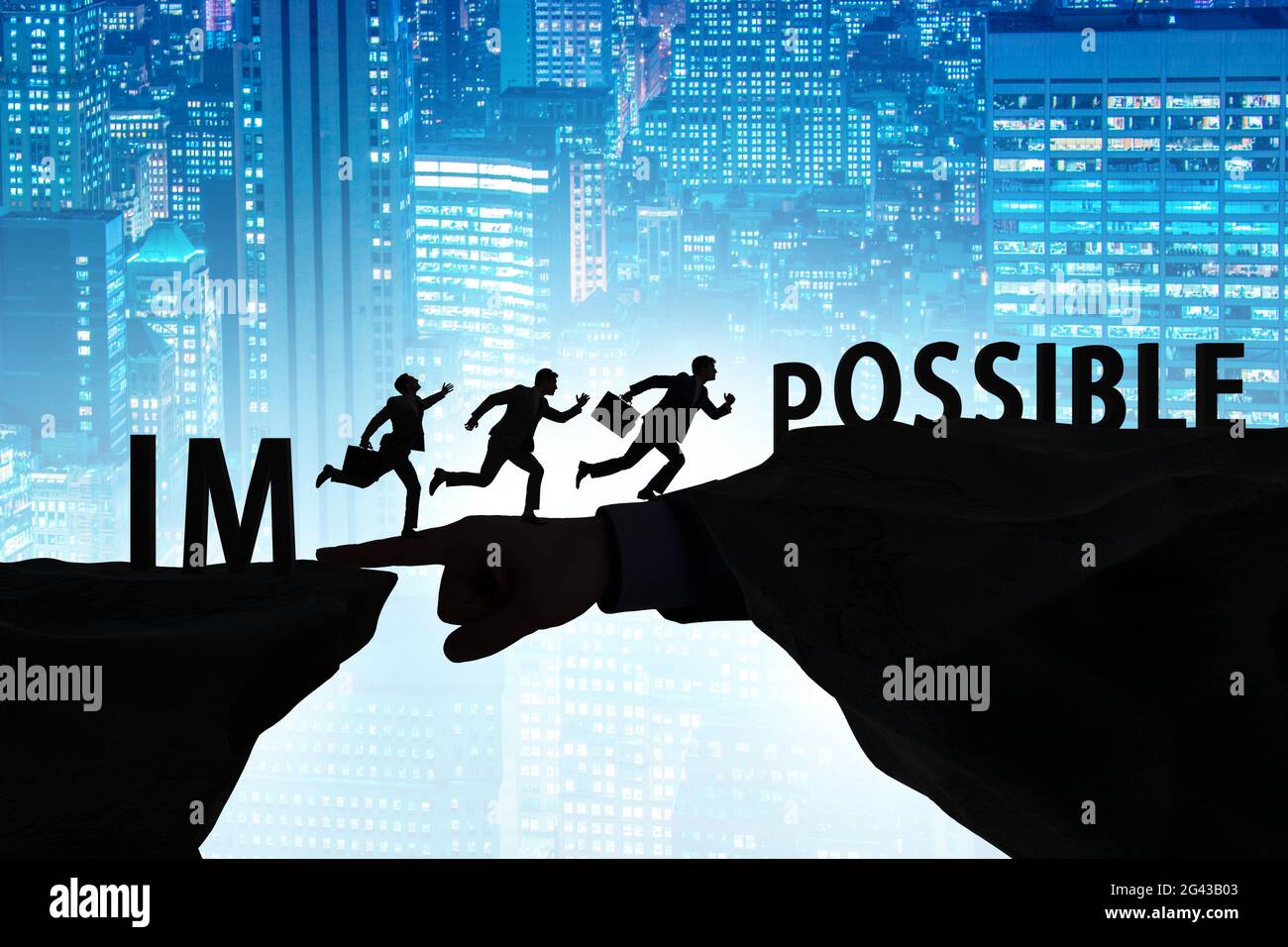 The concept of impossible becoming possible Stock Photo - Alamy
