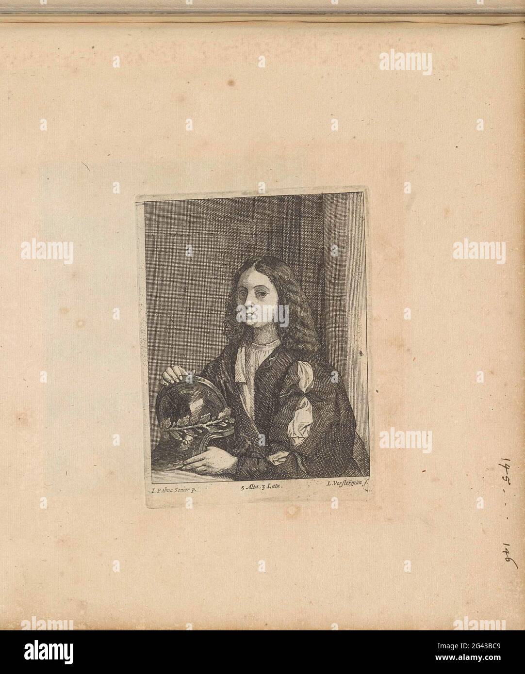 Portrait of Francesco Maria I della Rovere. He holds a helmet. This ...