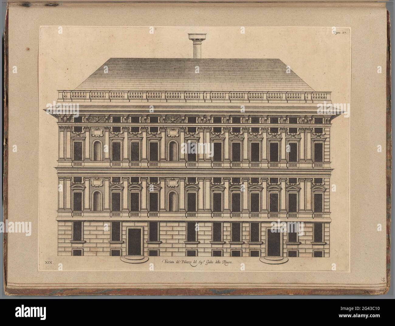 Rebellion of the façade of the Palazzo Clemente della Rovere in Genoa ...