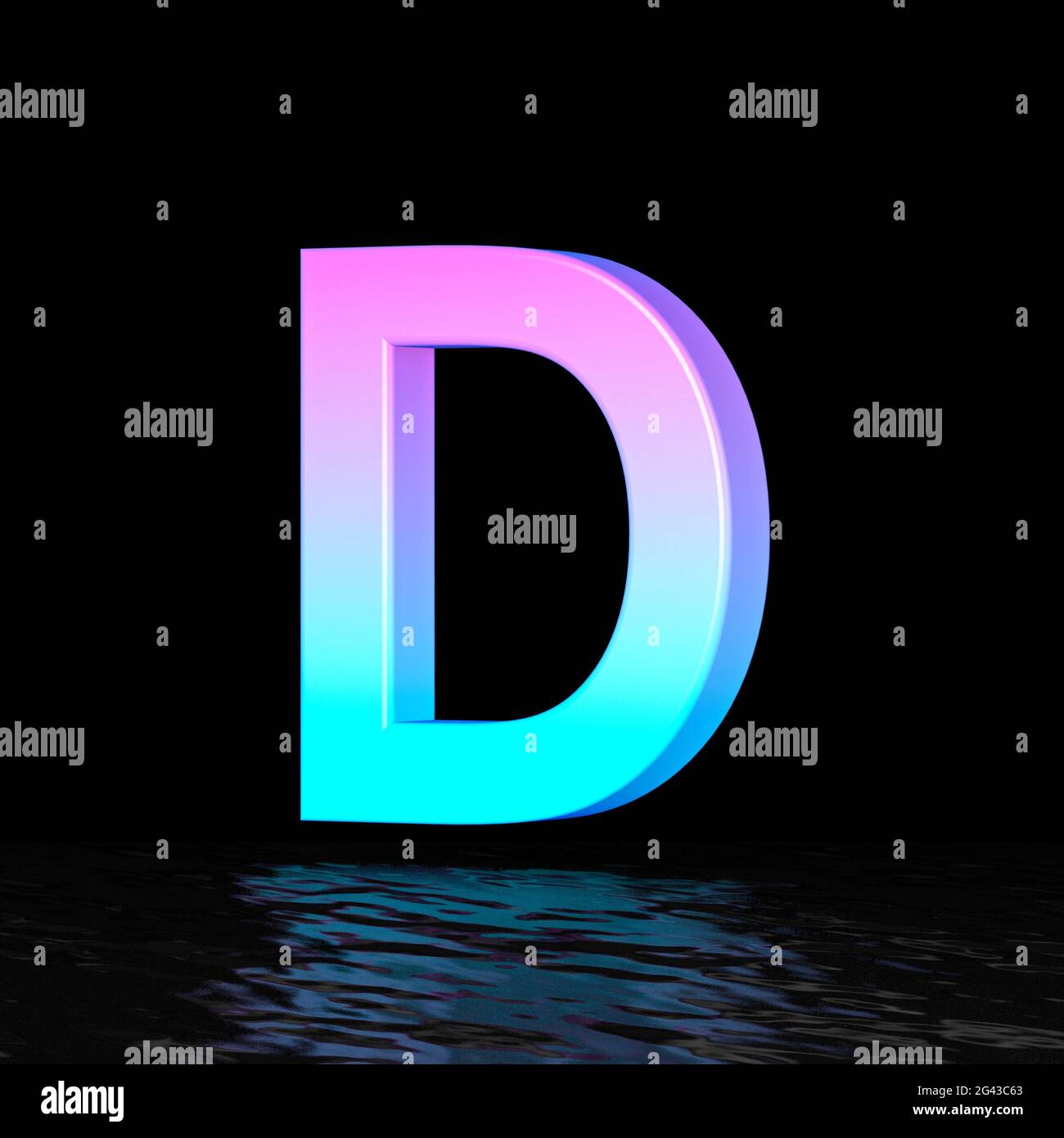Magenta d letter hi-res stock photography and images - Alamy
