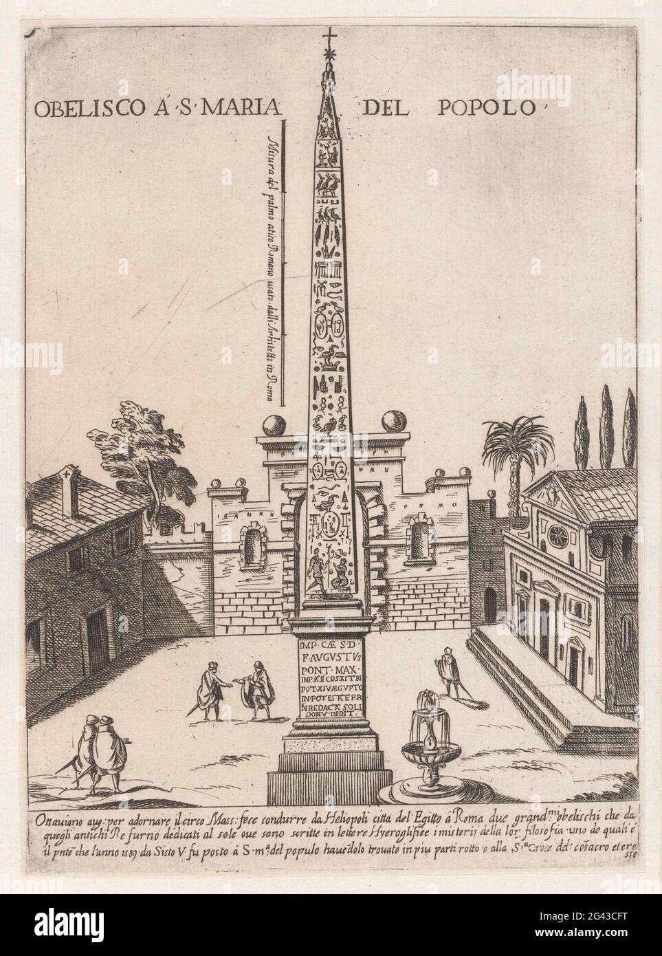 The Egyptian obelisk of Ramses II at Piazza del Popolo in Rome ...