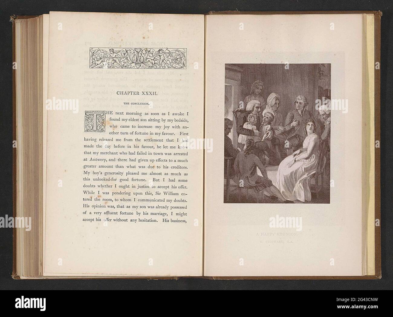 Photo reproduction of a print by Thomas Stothard, presenting an ...
