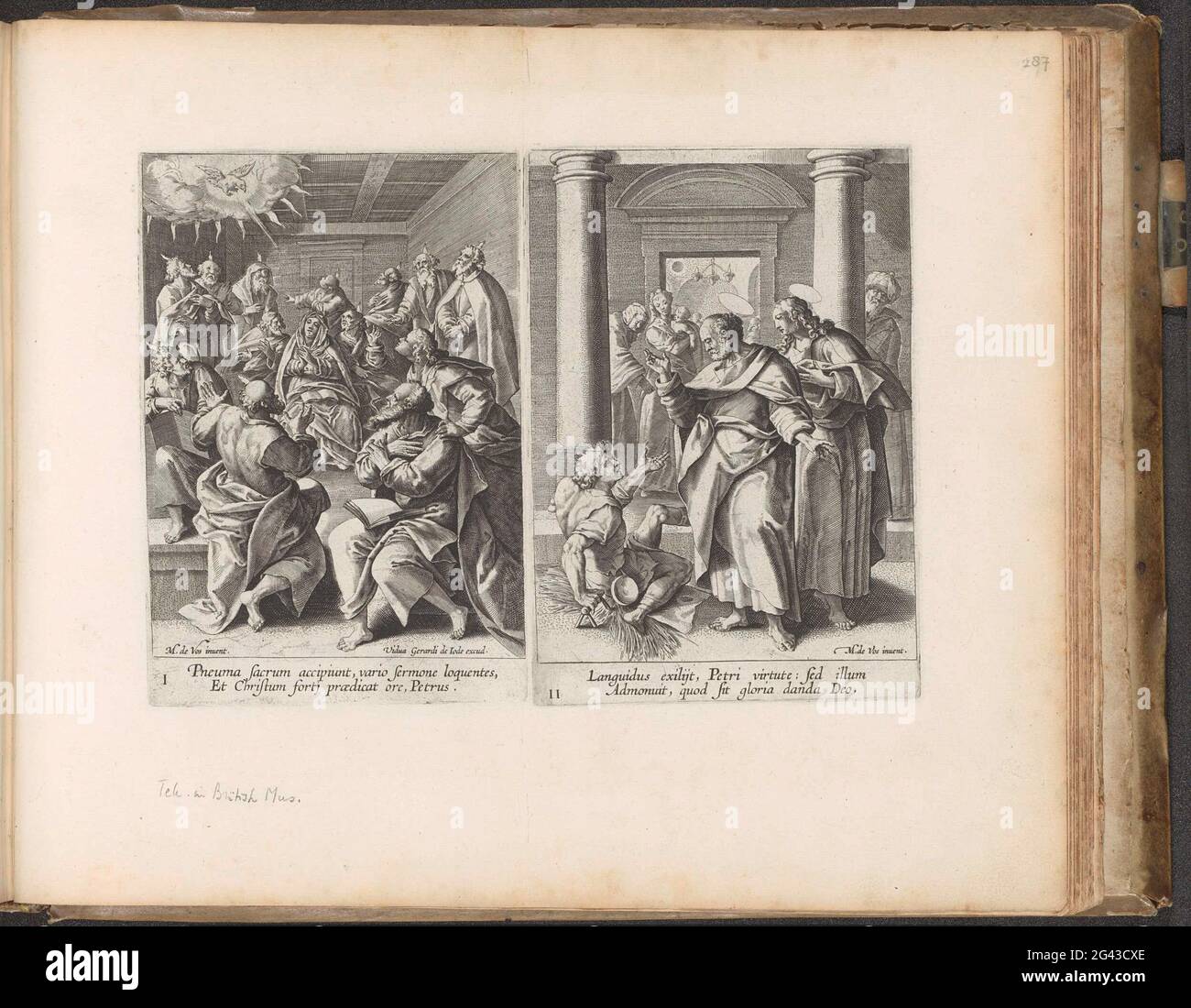 Outpair from the Holy Spirit / Petrus and John heal a paralyzed man ...