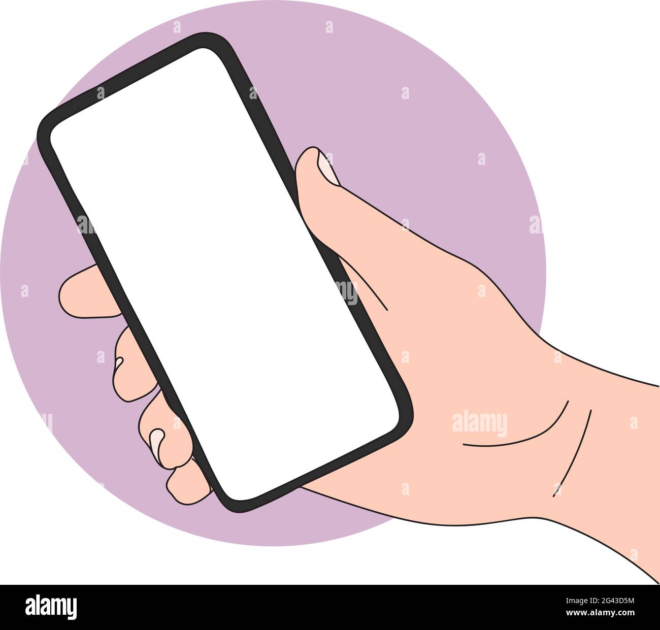Hand Holding Iphone Drawing