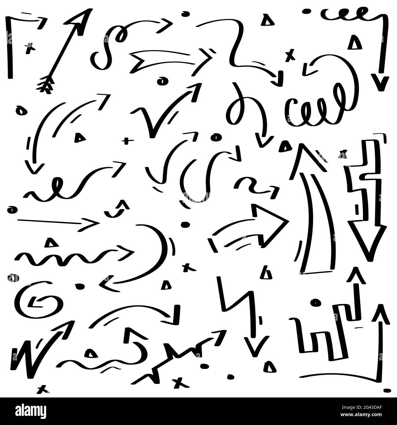 hand-drawn doodles in the form of arrows Stock Vector Image & Art - Alamy
