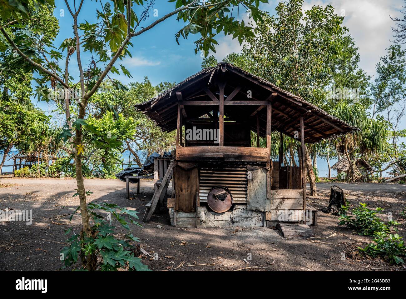 Production of copra, malekula, vanuatu, south sea, oceania Stock Photo ...
