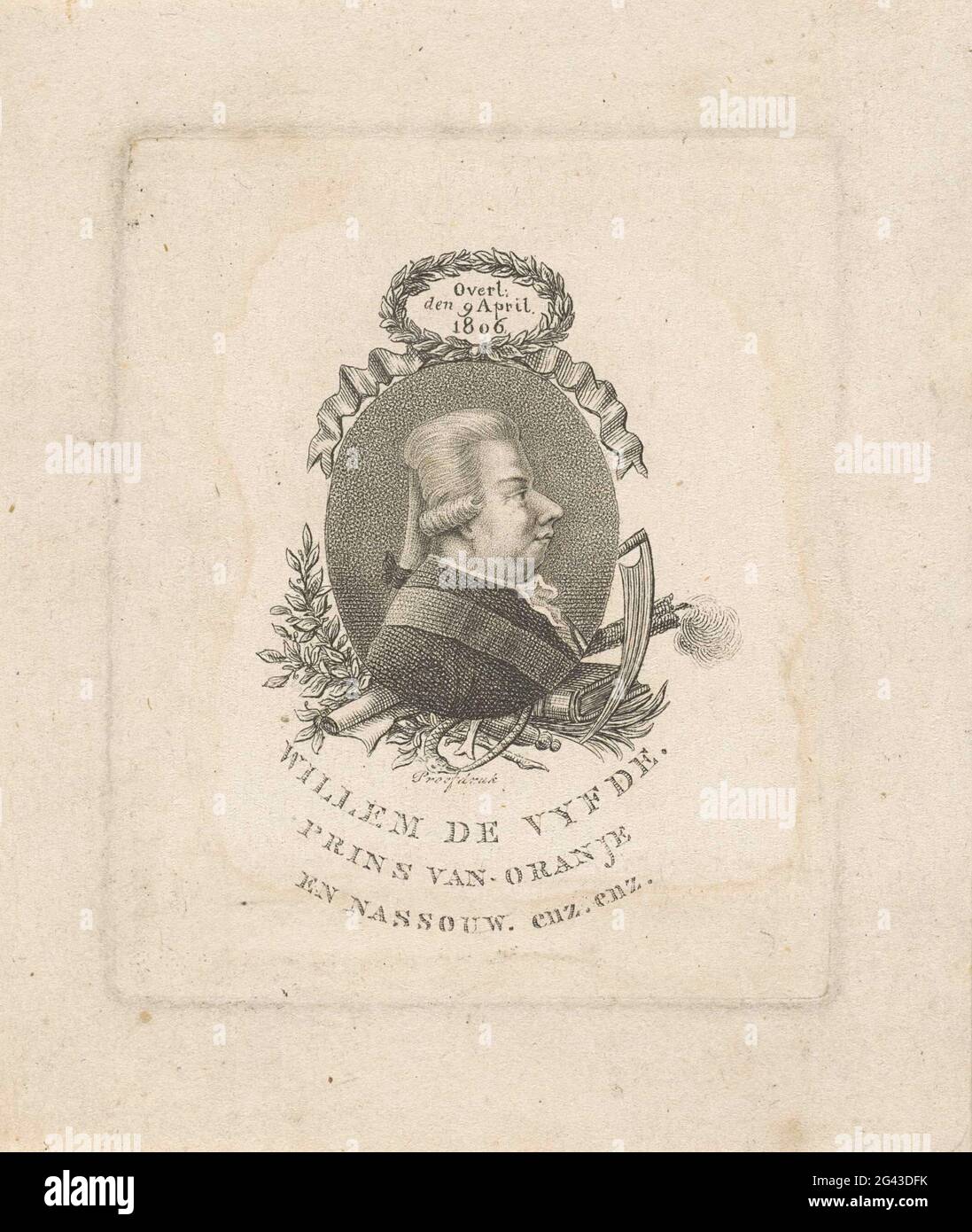 Portrait of Willem V, Prince of Orange-Nassau. Portrait of Willem V in ...