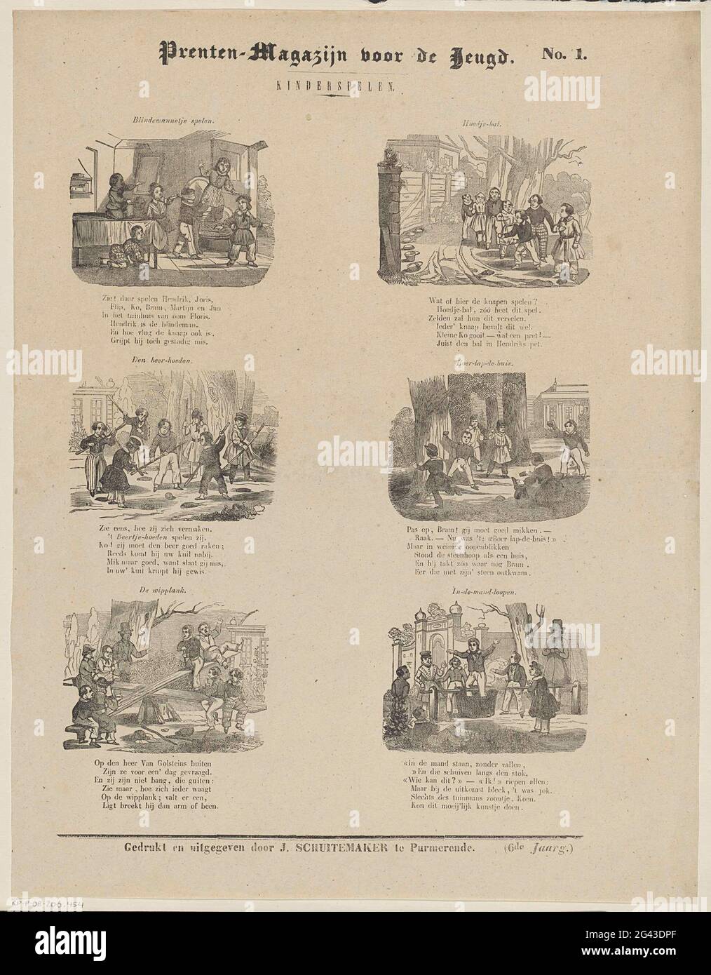 Children's games; Print warehouse for the youth. Leaf with 6 ...