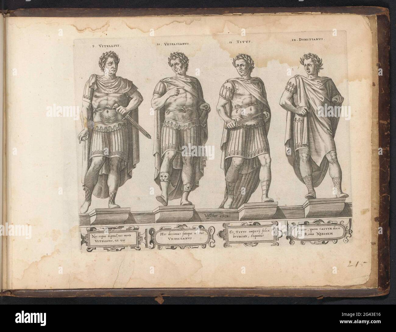 Roman emperors Vitellius, Vespasian, Titus and Domitian; 9. Vitellius ...
