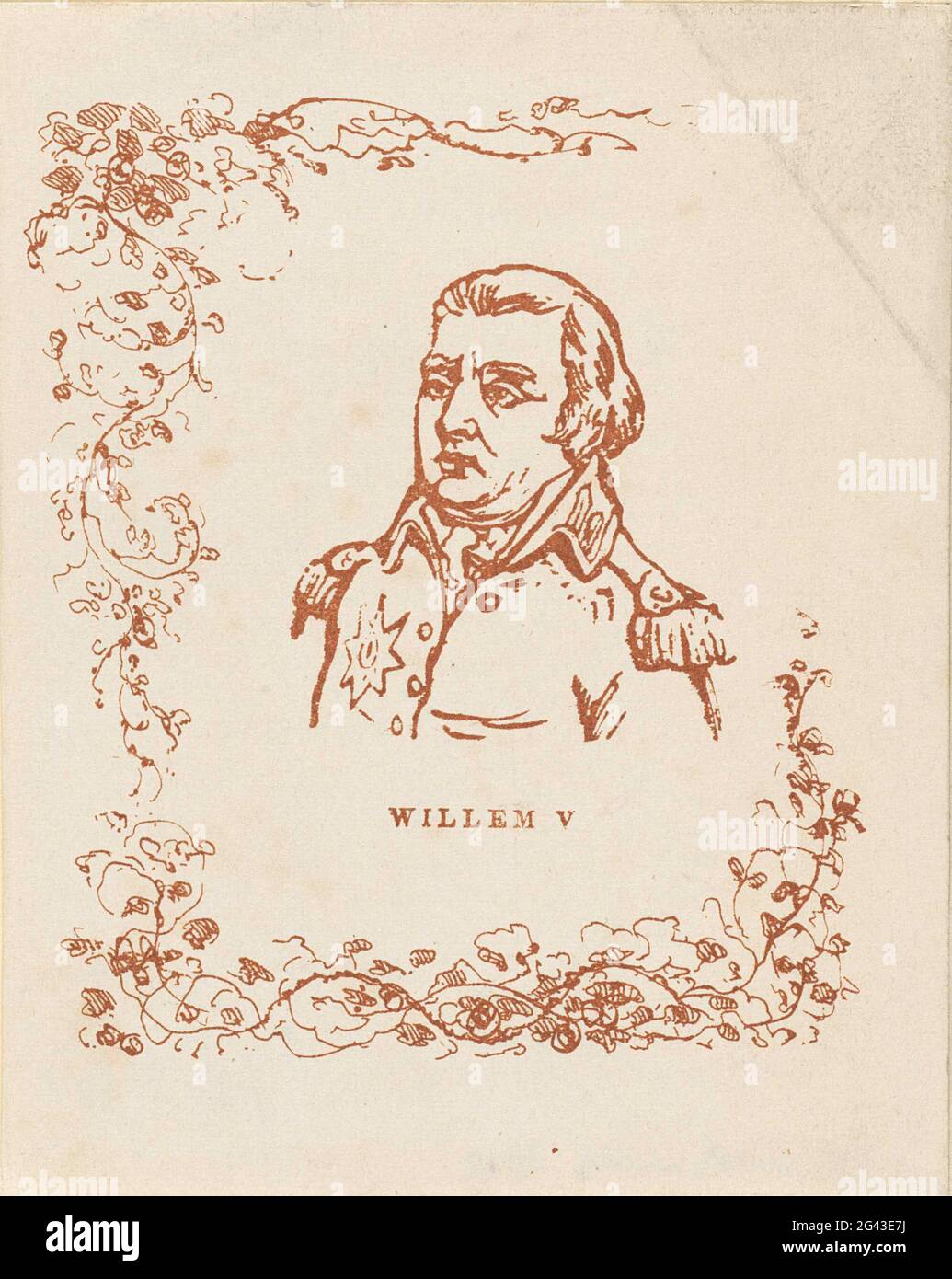 Portrait of Willem V, Prince of Orange-Nassau. Portrait of Willem V ...