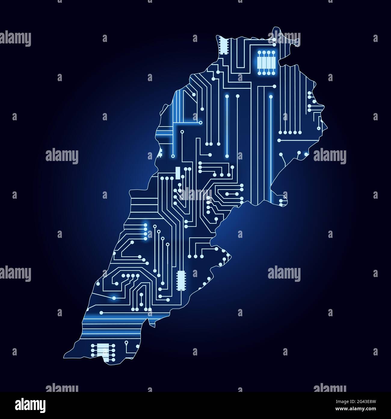Map of lebanon hi-res stock photography and images - Alamy